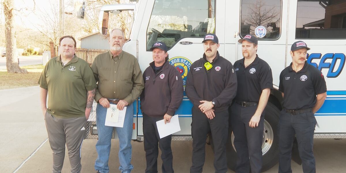 Motorcyclist Reunites With College Station Firefighters Who Saved His