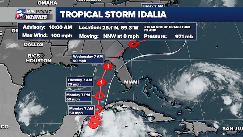Tropical Storm Idalia Forecast To Become A Hurricane Over The Eastern